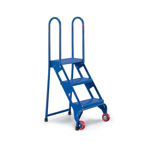 All-Welded VESTIL Lock and Roll Folding Ladders with Wheels - 4 Steps ...