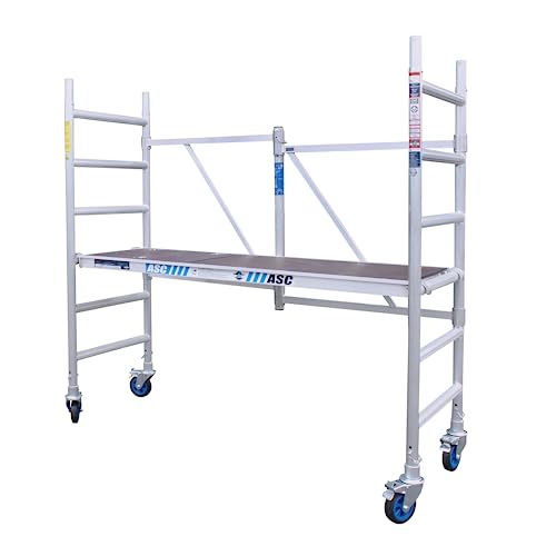 Aluminum Scaffold - Folding Tower - Stackable - 997 lbs Load Capacity ...
