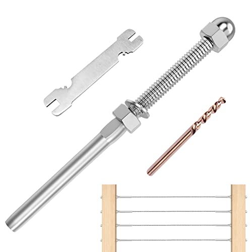 CKE 100 Pack Cable Railing Swage Threaded Stud Tension End Fitting ...