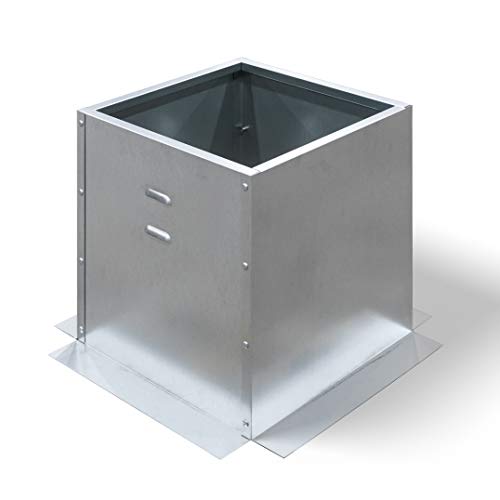 Exhaust Fan Roof Curb- 17.5” square x 26.5” high, 18 gauge galvanized ...