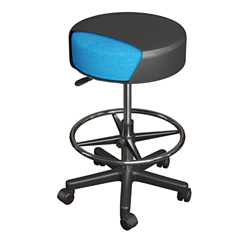 Luxton Ergonomic Rolling Stool -Double Padding and Memory Foam ...