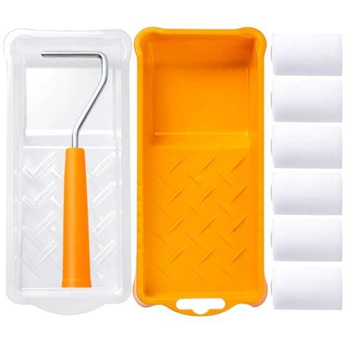 Mister Rui Foam Paint Roller, 2 Inch Mini Paint Roller Kit (8 Pack ...