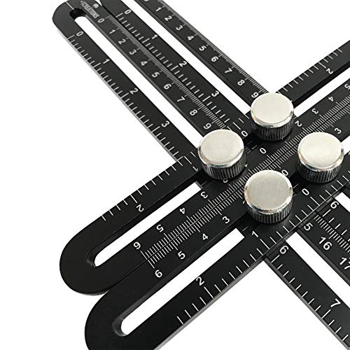 Multi Angle Ruler | Universal Angularizer Ruler | Template Tool [Black ...