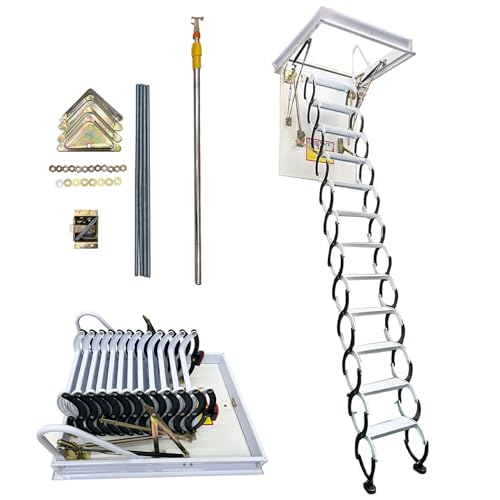 TECHTONGDA Ceiling Attic Loft Ladder, Retractable Pull Down Attic ...