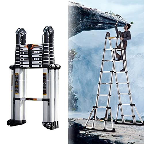Telesladder Tallest Retractable Ladder with Support Bar, Almighty ...