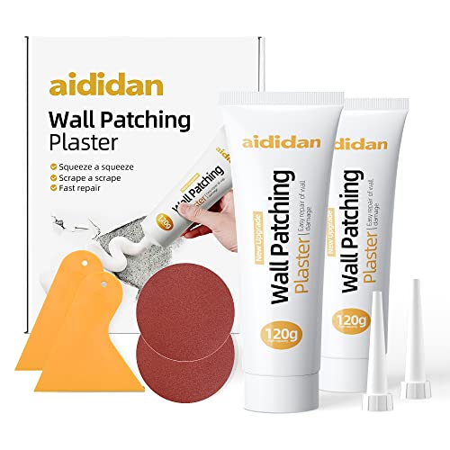 Two Drywall Patch Repair Kit with Scraper, Wall Spackle Repair Paste ...
